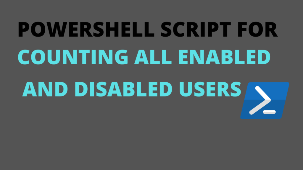 Counting enabled and disabled users in active directory